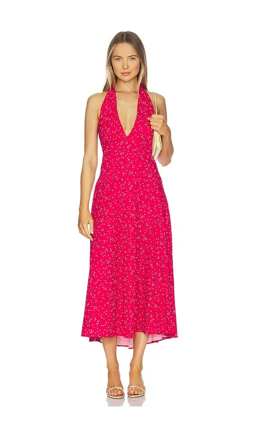 Faithfull The Brand Jennah Midi Dress - Red