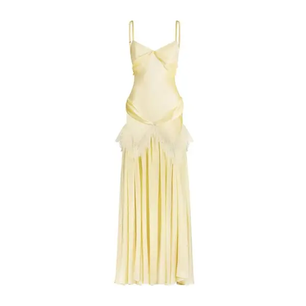 SCARLETT GASQUE Margot Silk Slip Dress - Yellow