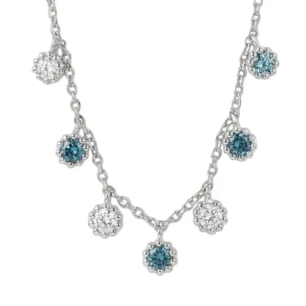 DAINTY LONDON Necklace With Topaz And Barnacle Details - Silver