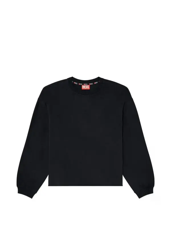 DIESEL® Peached Raw-hem Cotton Sweatshirt