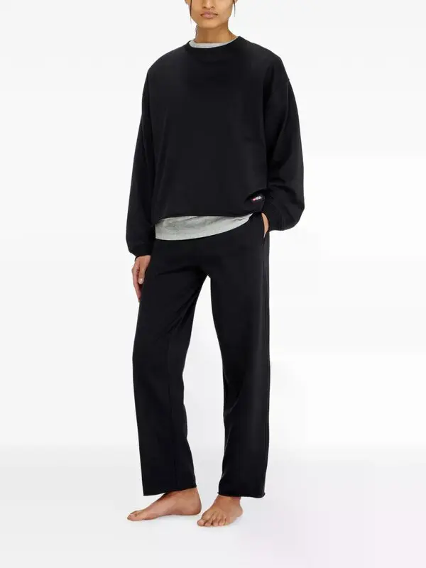 DIESEL® Peached Raw-hem Cotton Sweatshirt