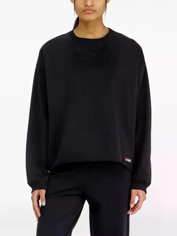 DIESEL® Peached Raw-hem Cotton Sweatshirt