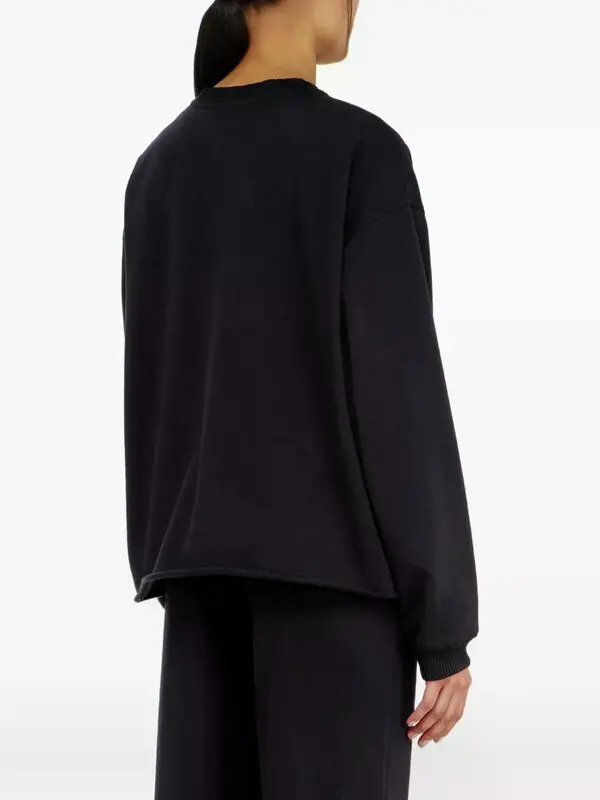 DIESEL® Peached Raw-hem Cotton Sweatshirt