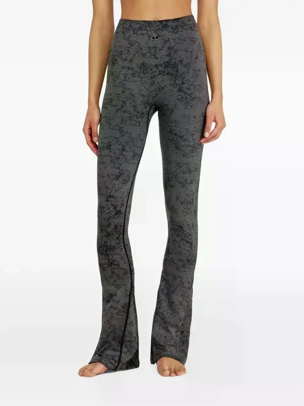 DIESEL® Fared Printed Leggings - Grey