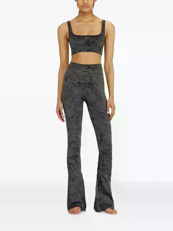 DIESEL® Fared Printed Leggings - Grey