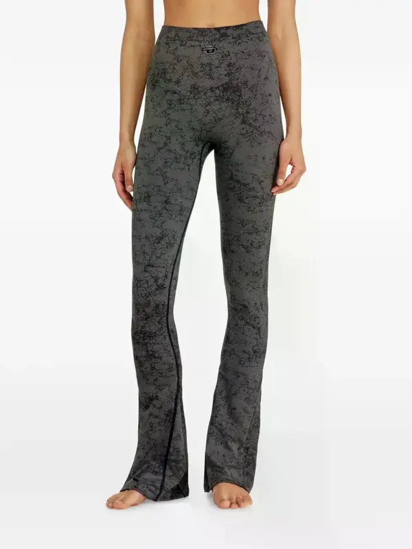 DIESEL® Fared Printed Leggings - Grey