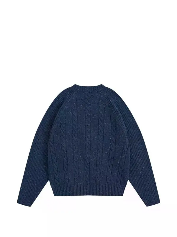 Gosha Rubchinskiy Cable-knit Flecked Sweater - Blue