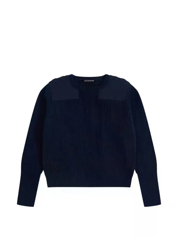 Gosha Rubchinskiy Ribbed-knit Patch-detail Sweater - Blue