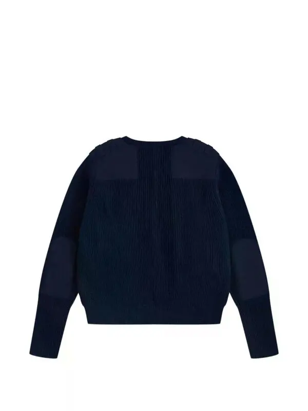 Gosha Rubchinskiy Ribbed-knit Patch-detail Sweater - Blue
