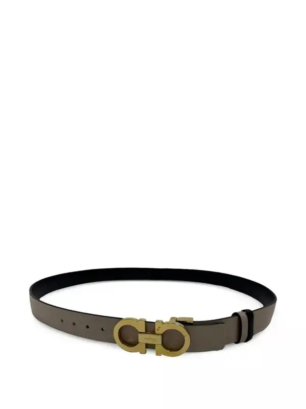 FERRAGAMO Gancini Buckle Belt - Brown