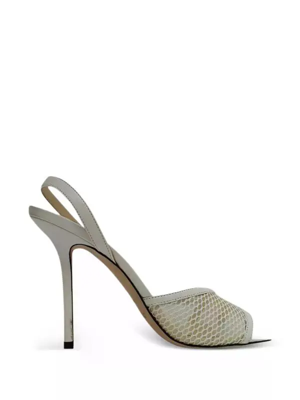 JIMMY CHOO Mesh-accented Slingback Sandals