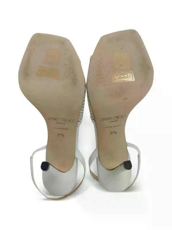 JIMMY CHOO Mesh-accented Slingback Sandals