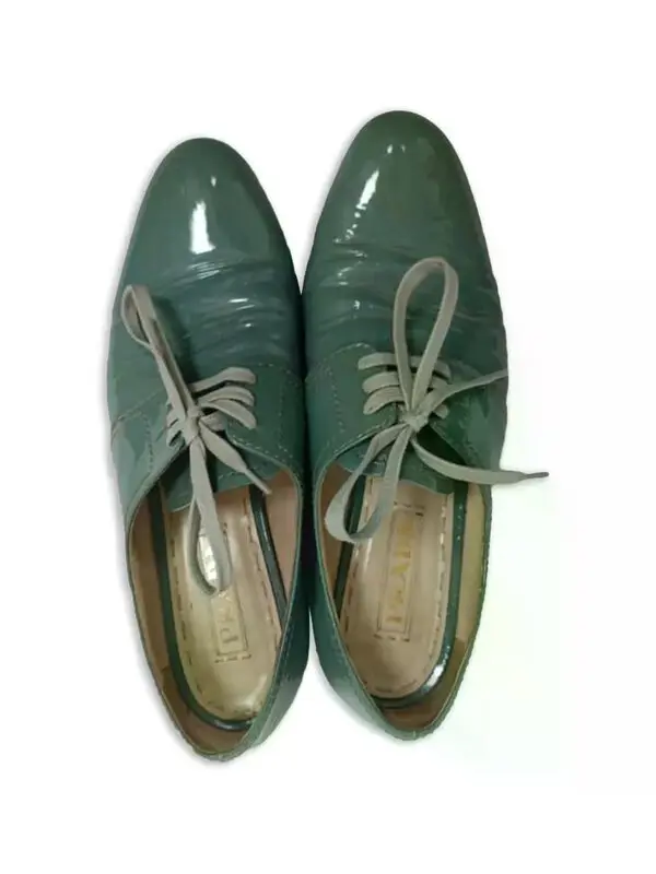 Prada Lace-up Patent Leather Oxfords