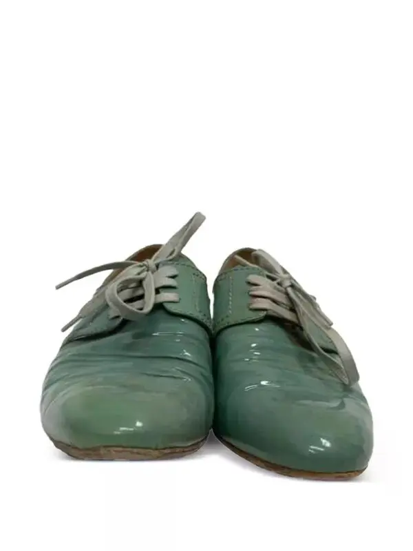 Prada Lace-up Patent Leather Oxfords