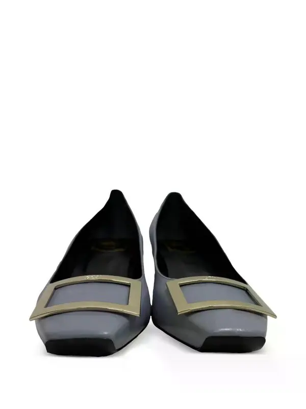 ROGER VIVIER Trompette Buckle Pumps - Grey
