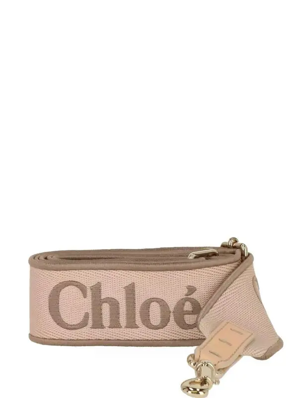 Chloé Logo-embroidered Adjustable Bag Strap - Neutrals