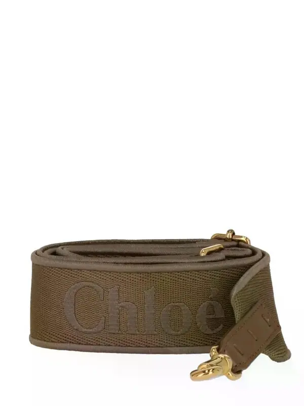 Chloé Logo-embroidered Adjustable Shoulder Strap - Brown