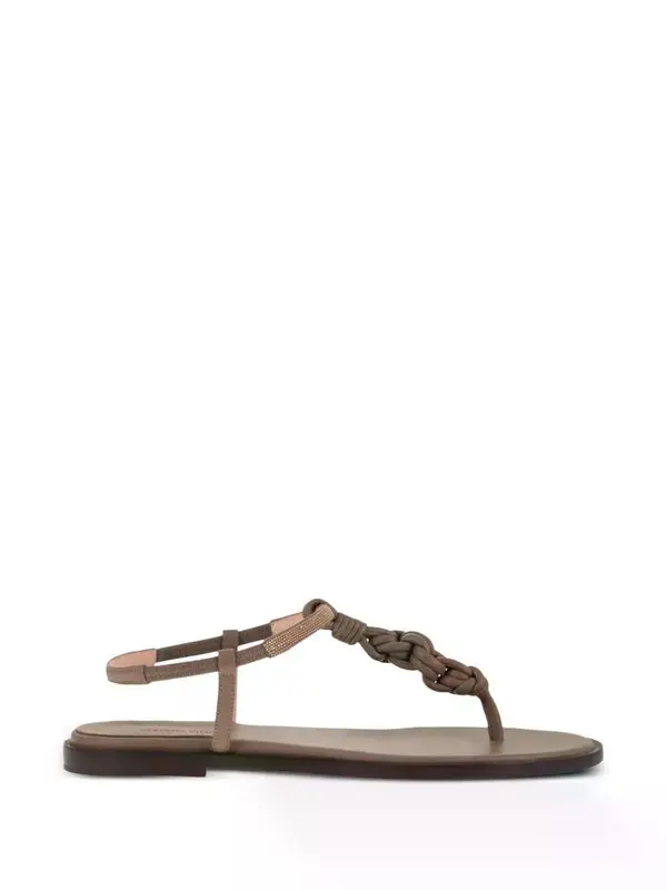 Fabiana Filippi Braided Strap Leather Sandals