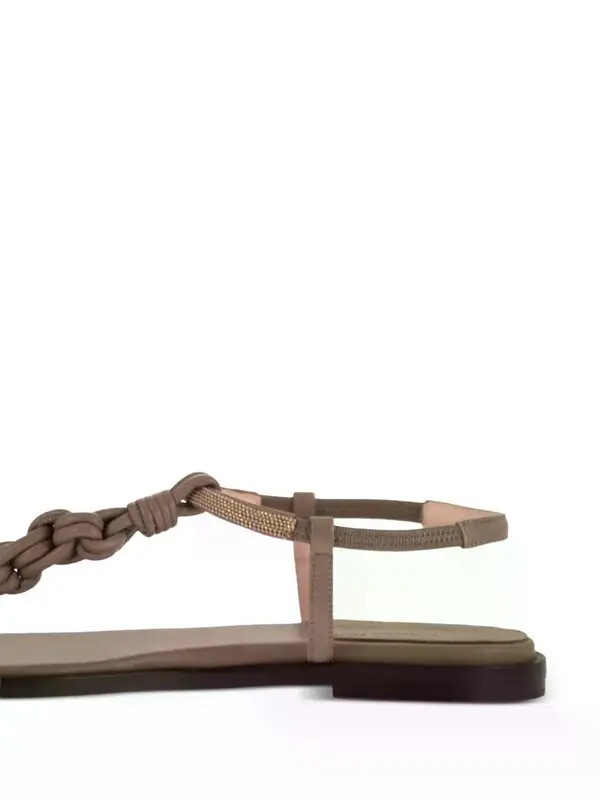 Fabiana Filippi Braided Strap Leather Sandals