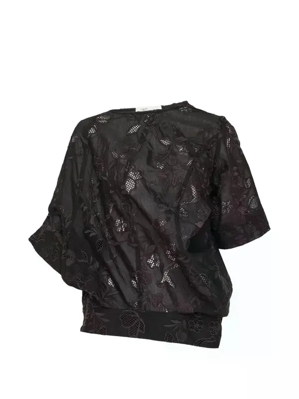 CAROLINE HU Embroidered Inverted Shirt