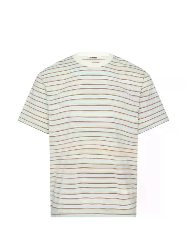 Auralee Gradient-stripe Jersey T-shirt