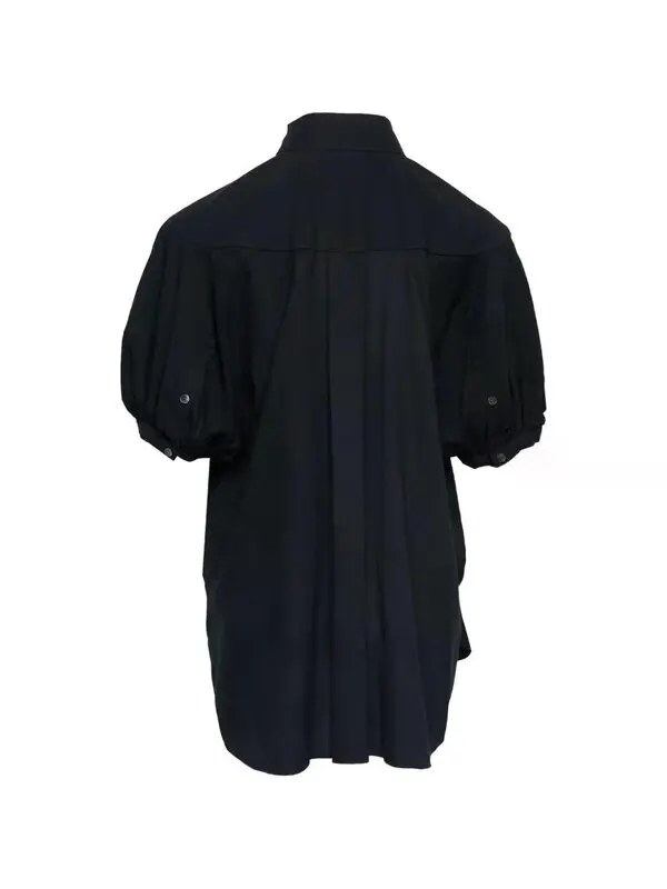 ENFOLD Puff-sleeve Pleated Shirt