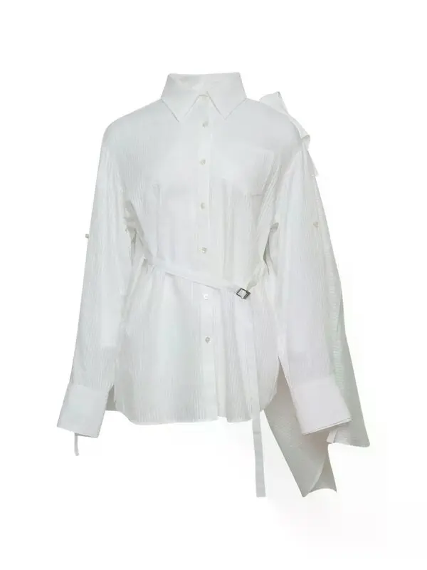 GRACE ELWOOD Off-shoulder Draped Shirt