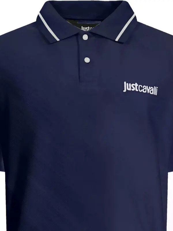 Just Cavalli Logo-print Tipped Polo Shirt