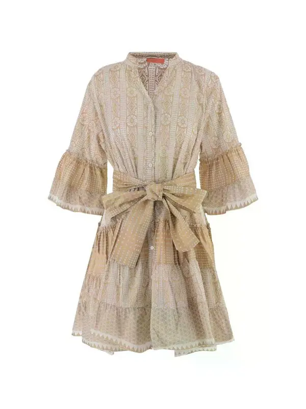 PEP'S Geometric-pattern Ruffled Dress
