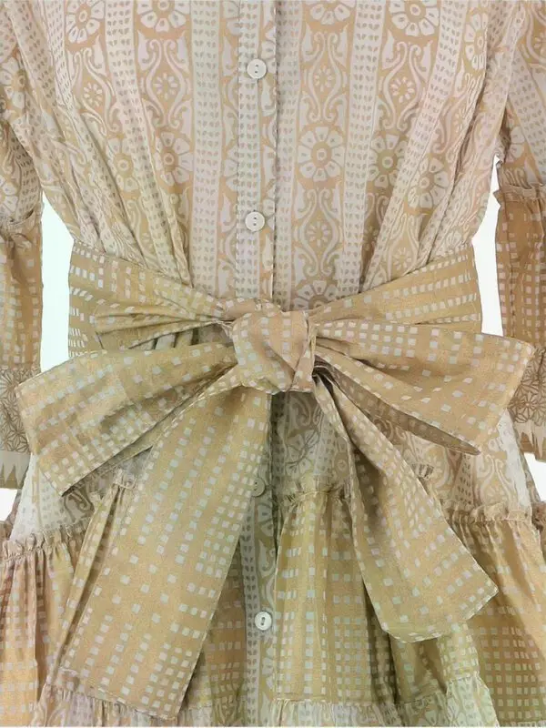 PEP'S Geometric-pattern Ruffled Dress
