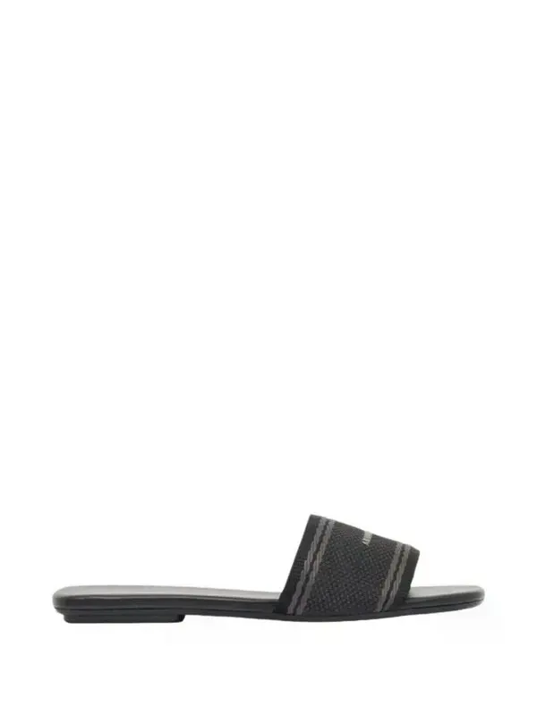 Armani Exchange Logo-print Sandals - Black