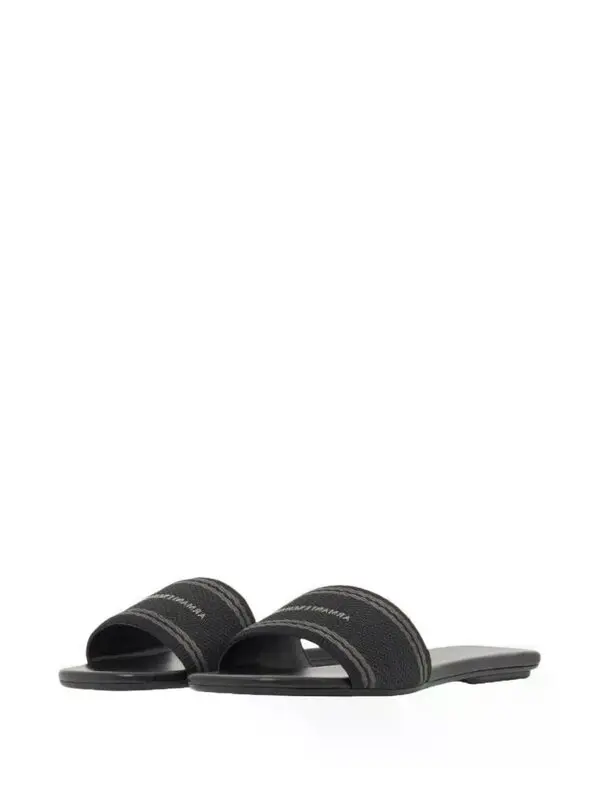 Armani Exchange Logo-print Sandals - Black