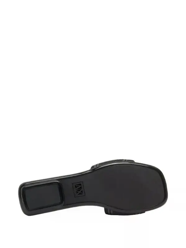 Armani Exchange Logo-print Sandals - Black