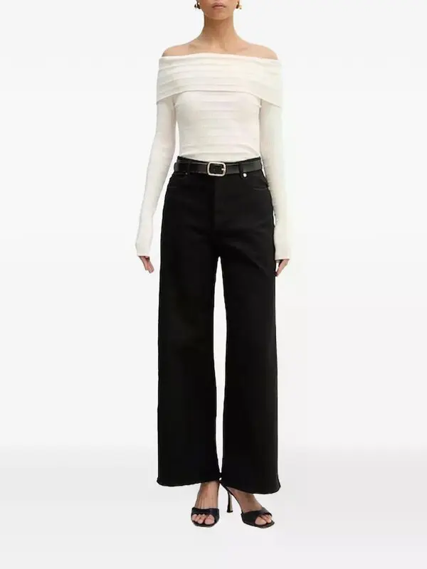 Marella Off-the-shoulder Ribbed Sweater - Neutrals