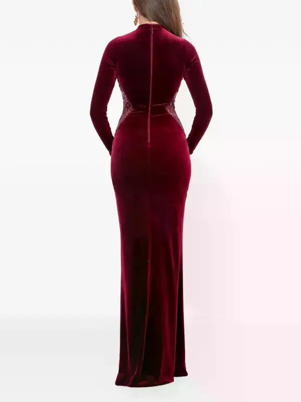 ROSERRY Sydney Velvet Maxi Dress - Red