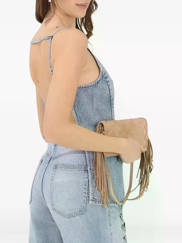 Armani Exchange Backless Flap-pocket Top - Blue