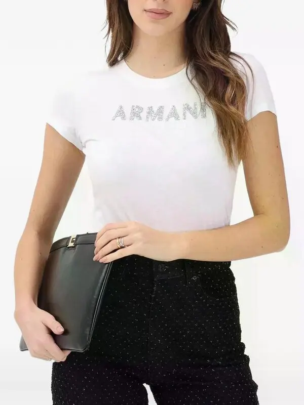 Armani Exchange Glitter-logo T-shirt