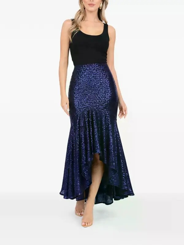 ROSERRY Tango Sequin-embellished Skirt - Blue