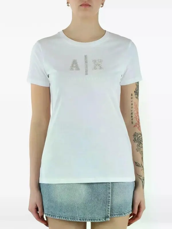 Armani Exchange Rhinestone Logo T-shirt