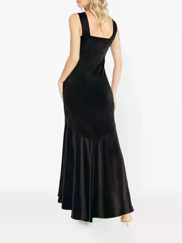 ROSERRY Rose-appliqué High-low Dress