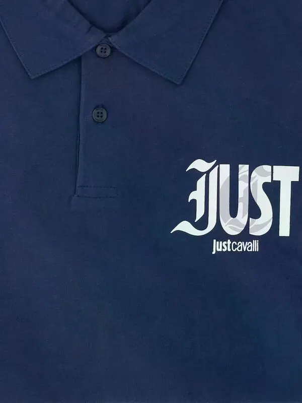 Just Cavalli Logo-print Cotton Polo Shirt
