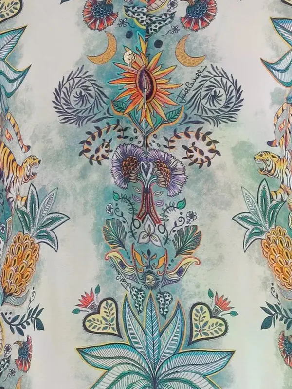 Just Cavalli Botanical-print Long-sleeve Shirt