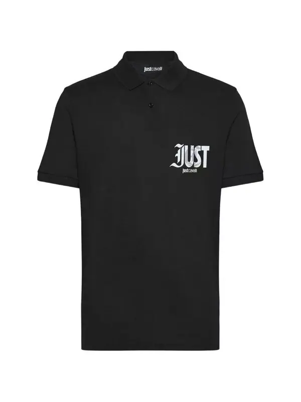 Just Cavalli Logo-print Cotton Polo Shirt