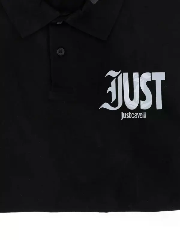 Just Cavalli Logo-print Cotton Polo Shirt