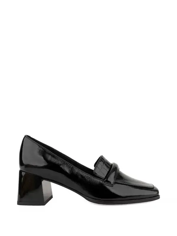 LINDA BAUMANN Croc-effect Block-heel Pumps