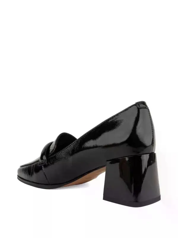 LINDA BAUMANN Croc-effect Block-heel Pumps