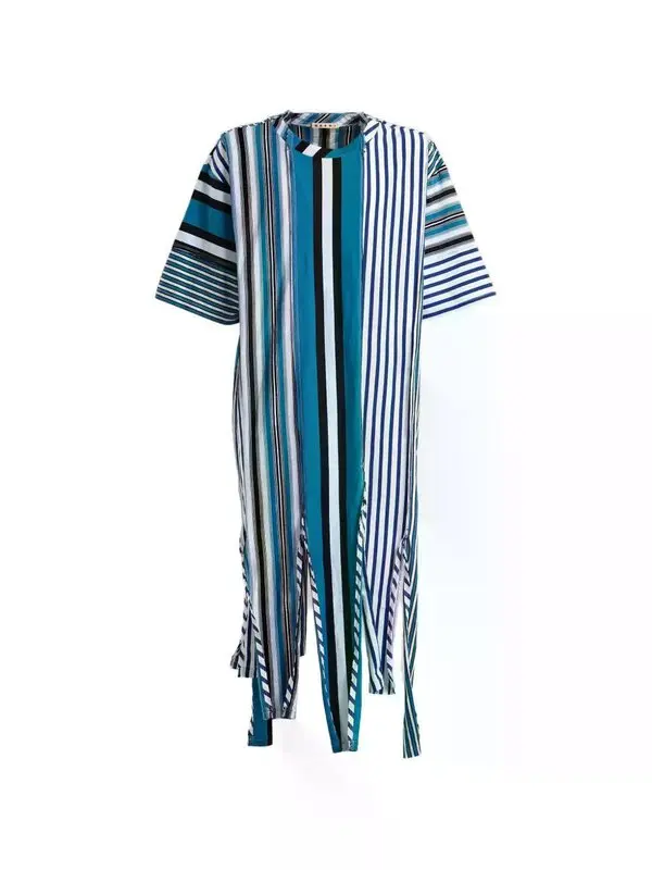Marni Fringe-detail Striped T-shirt