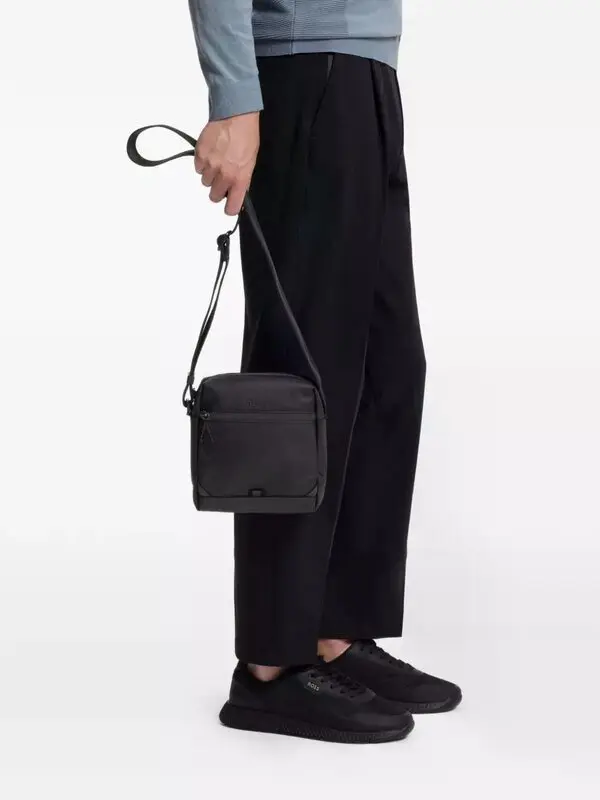 BOSS Stenson Faux-leather Reporter Bag With Reflective Details