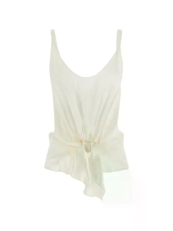 JW Anderson Crinkled Knot-detail Blouse - Neutrals