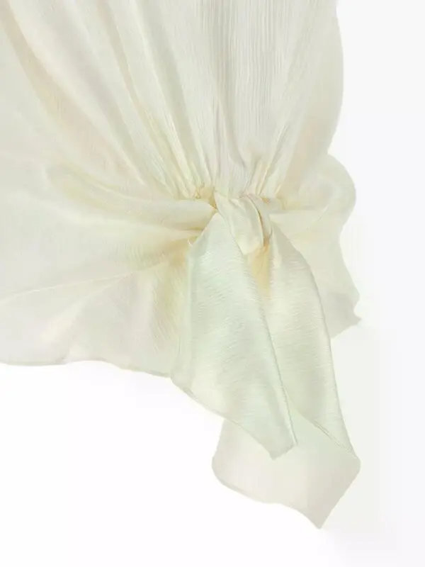 JW Anderson Crinkled Knot-detail Blouse - Neutrals
